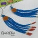 Miss Charlene Hand Beaded Fringe Colored Pencil Earrings - Etsy