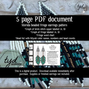 Merida Fringe Earrings Pattern - Etsy