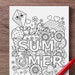 Summer Fun Coloring Page - Insta Digital Download - Kids Coloring ...