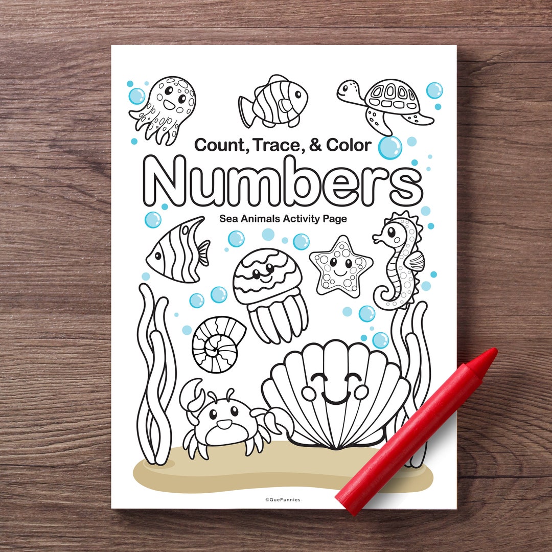 Count, Trace & Color Numbers Insta Digital Download Printable Kids ...