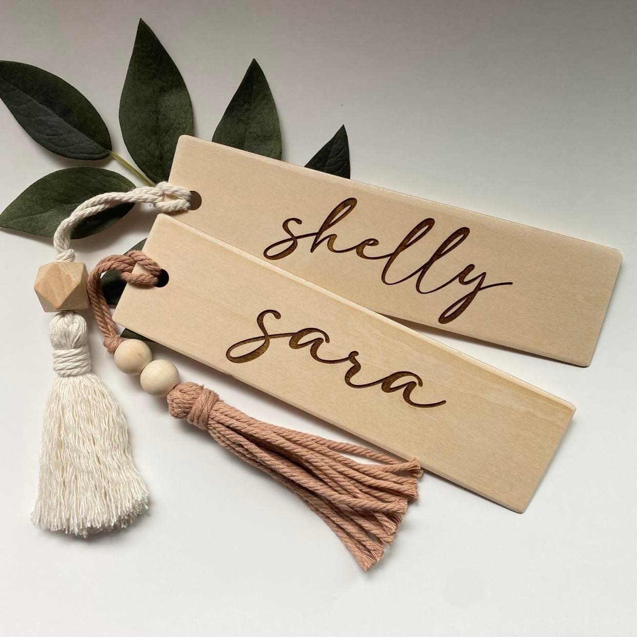 PERSONALIZED Wooden Bookmarks With Tassel - Etsy