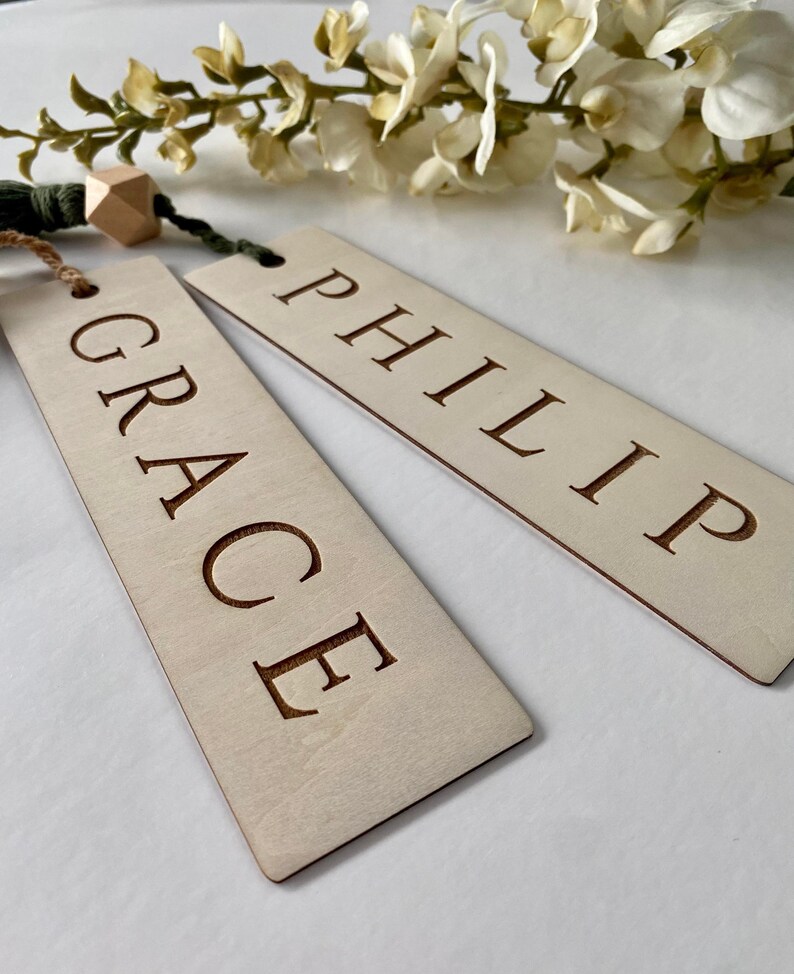 PERSONALIZED Wooden Bookmarks With Tassel - Etsy