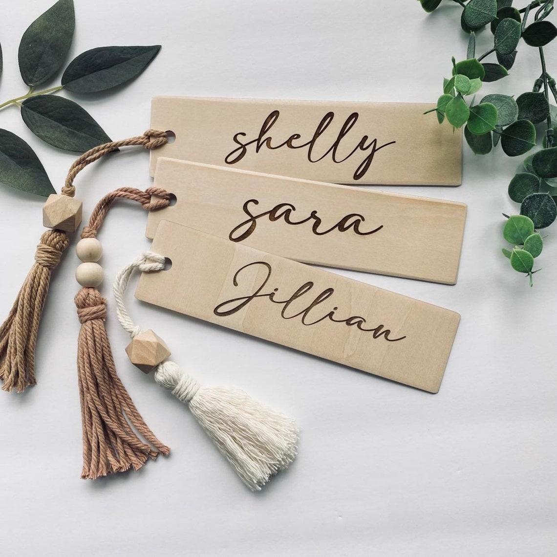 PERSONALIZED Wooden Bookmarks With Tassel - Etsy