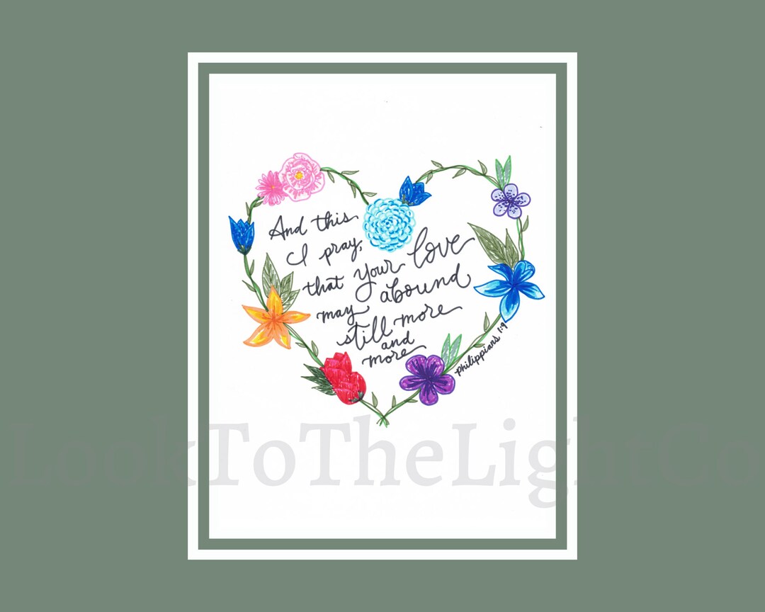 Digital Download Word Art "that Your Love May Abound" Phil. 1:9 ...
