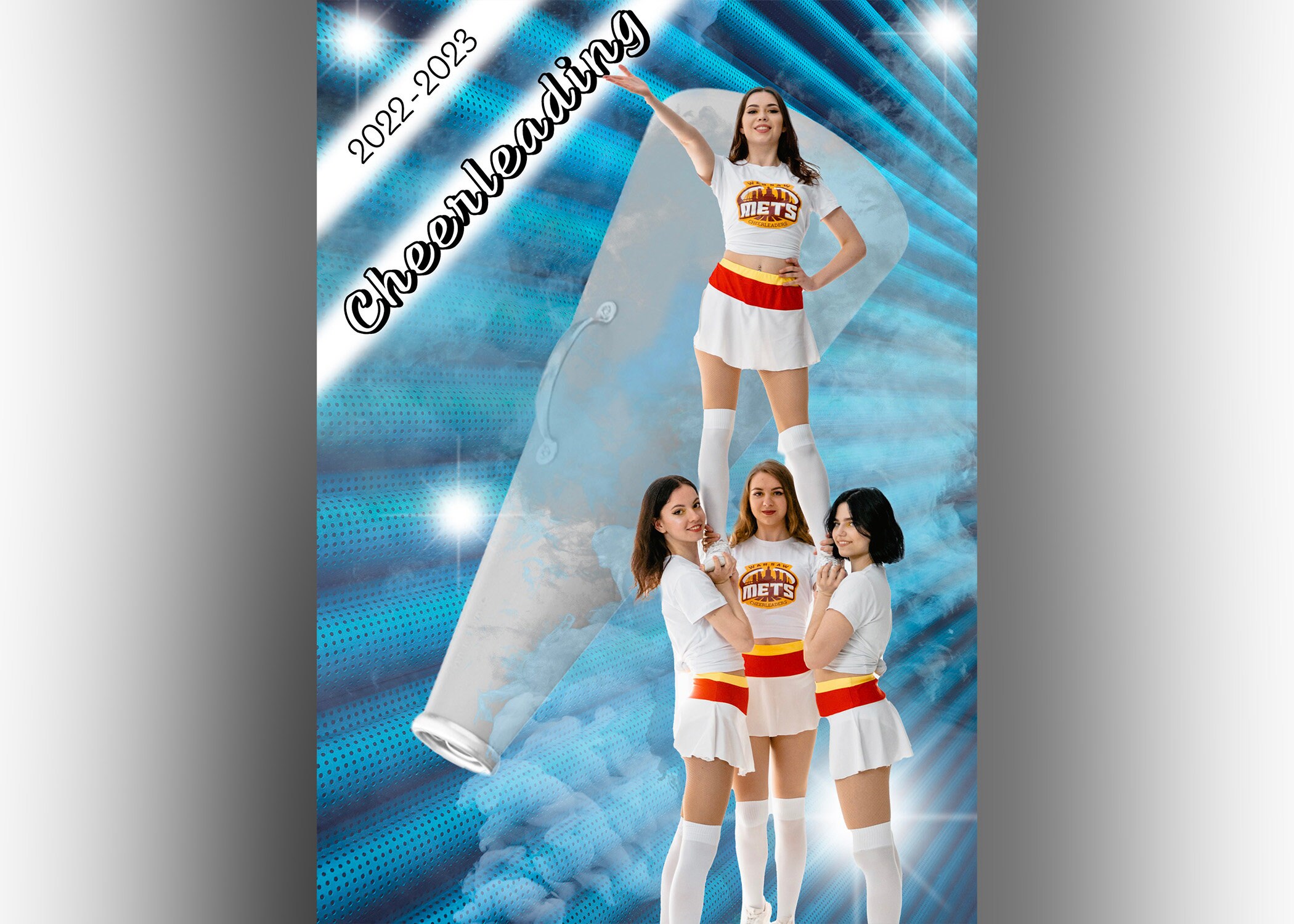 Digital Cheer Sports Poster Template Photoshop, Senior Photos ...