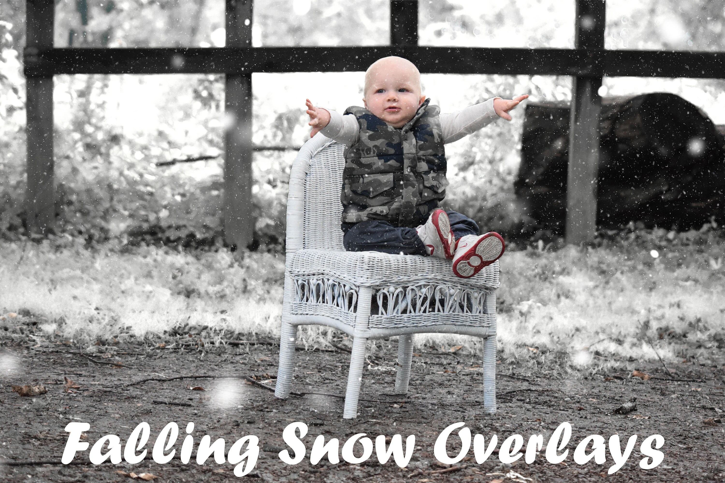 75 Snow Overlays, Winter Overlays, Falling Snow Overlays, Digital ...