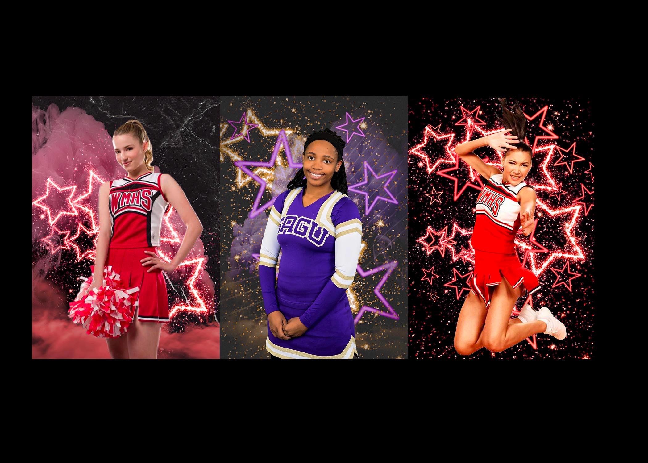 90 Cheer Digital Backdrops, Glow Star Backgrounds, Dance Digital ...