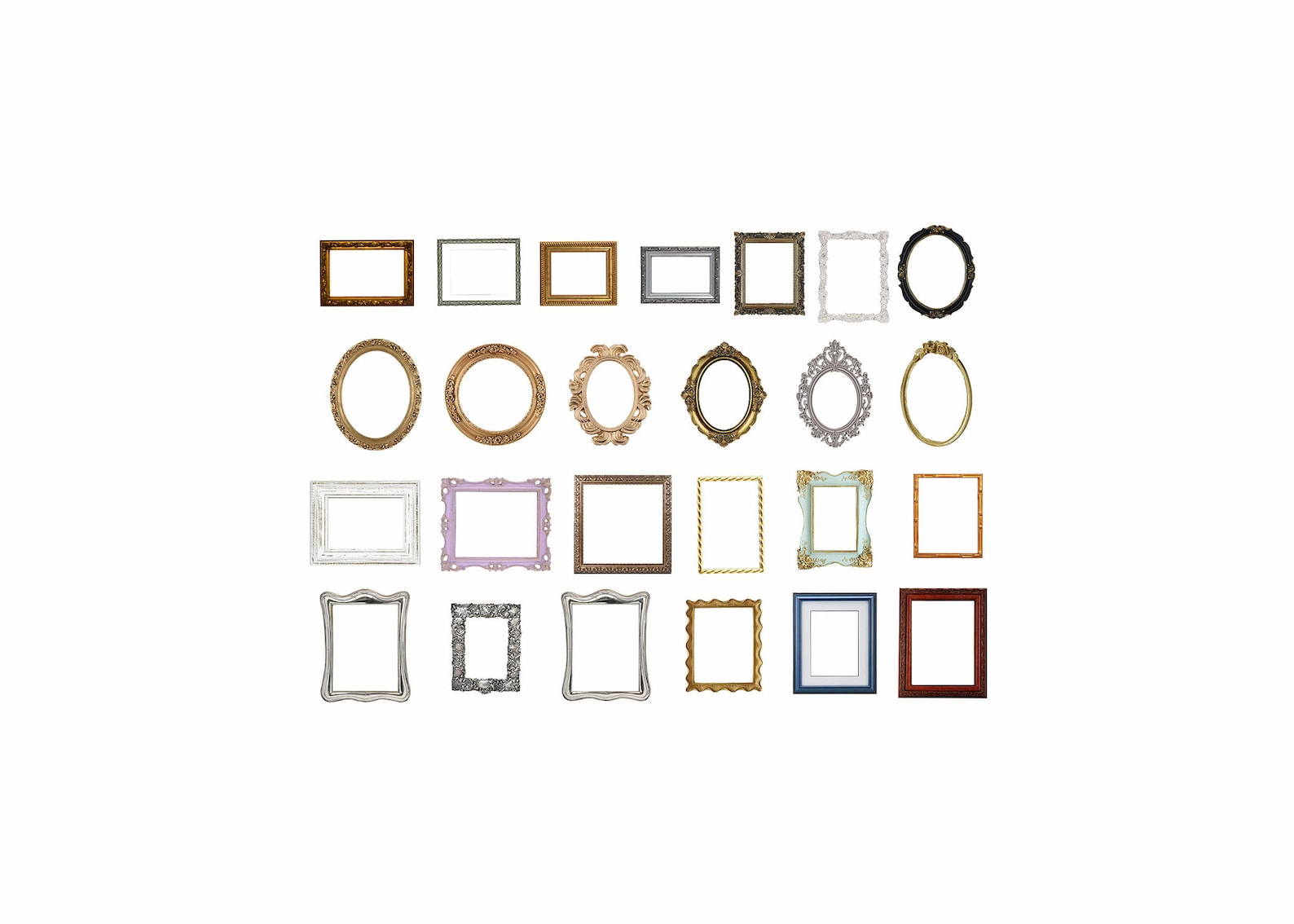 25 Picture Frame Overlays Picture Frame PNG Photoshop - Etsy