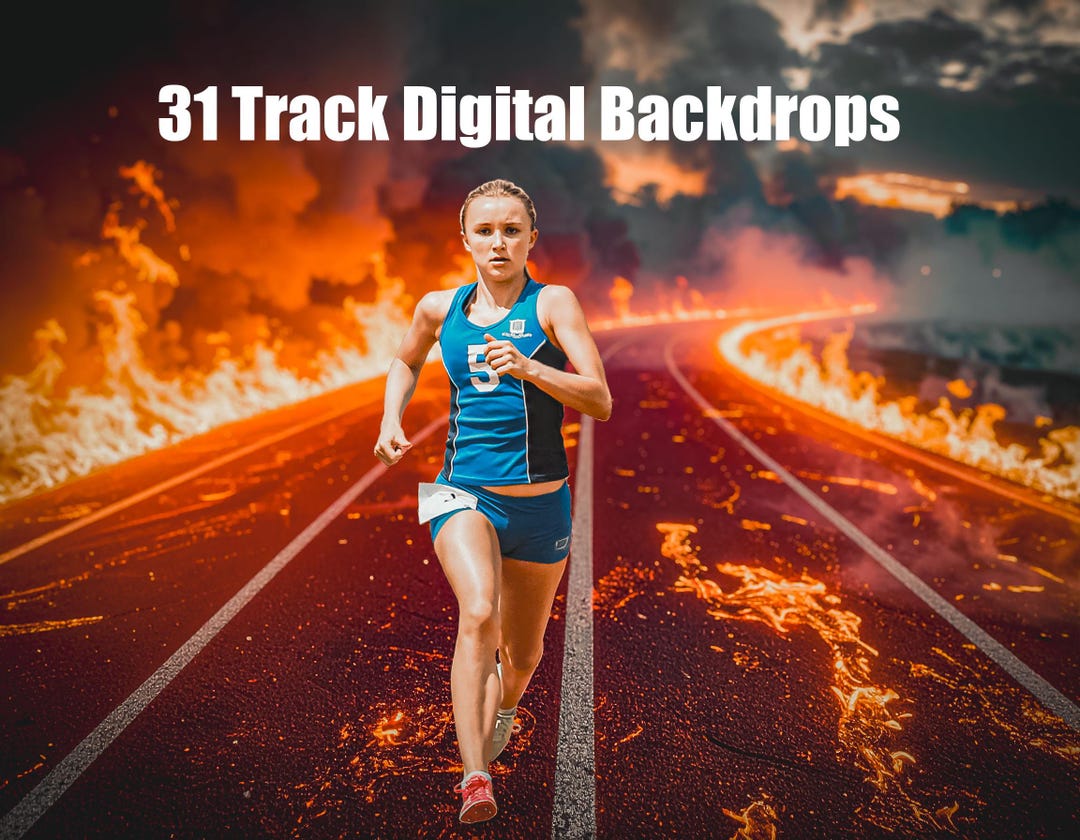 31 Track & Field Digital Backdrop, Sports Photography Background ...
