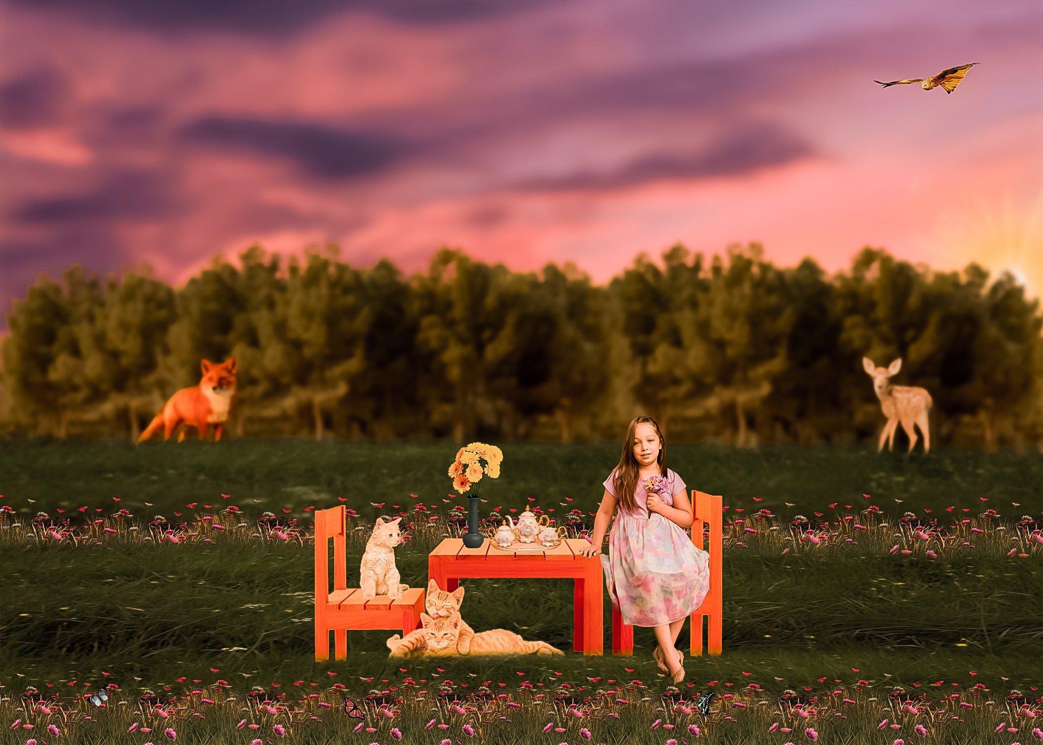 Childrens Digital Backdrop Bundle 4 Pack, Fantasy Backdrops for Kids ...