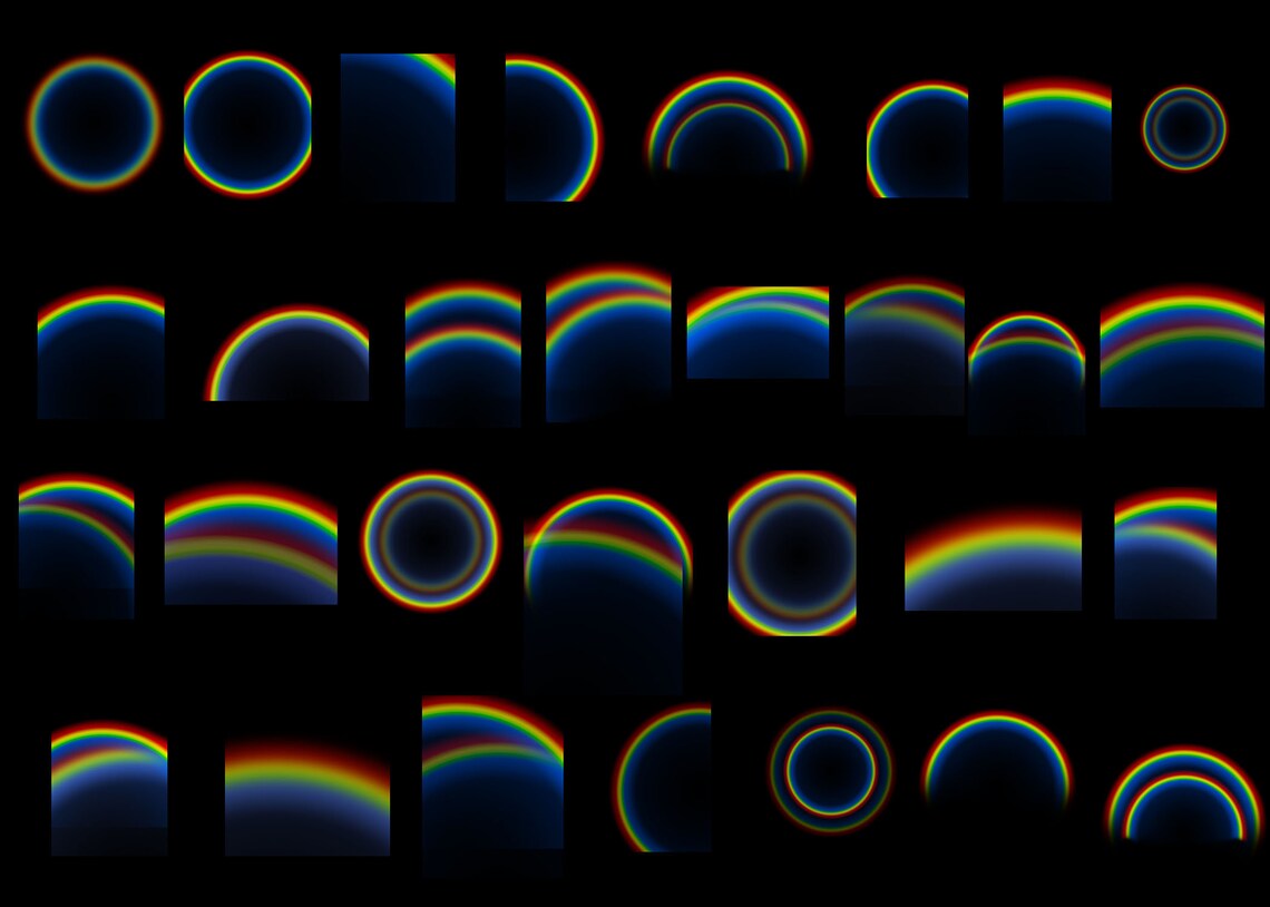 30 Rainbow Overlays, Photoshop Rainbow Overlays, Png, Double Rainbow ...
