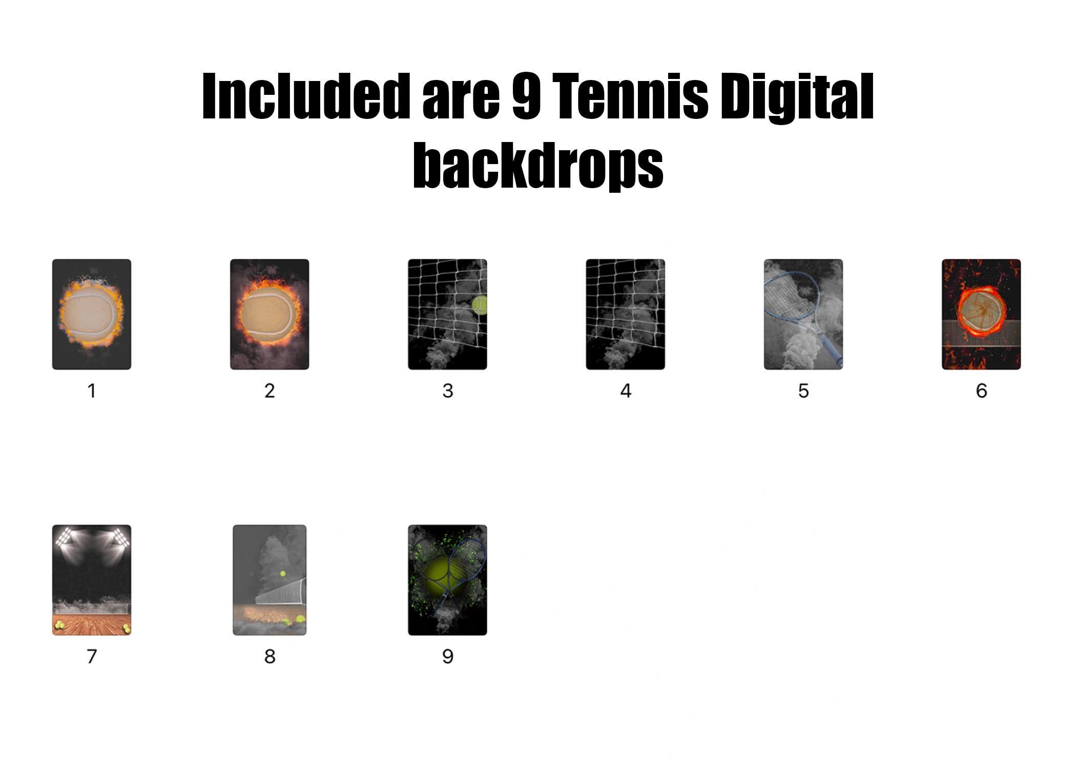 Digital Tennis Backdrops, Tennis Poster Template, Digital Tennis ...