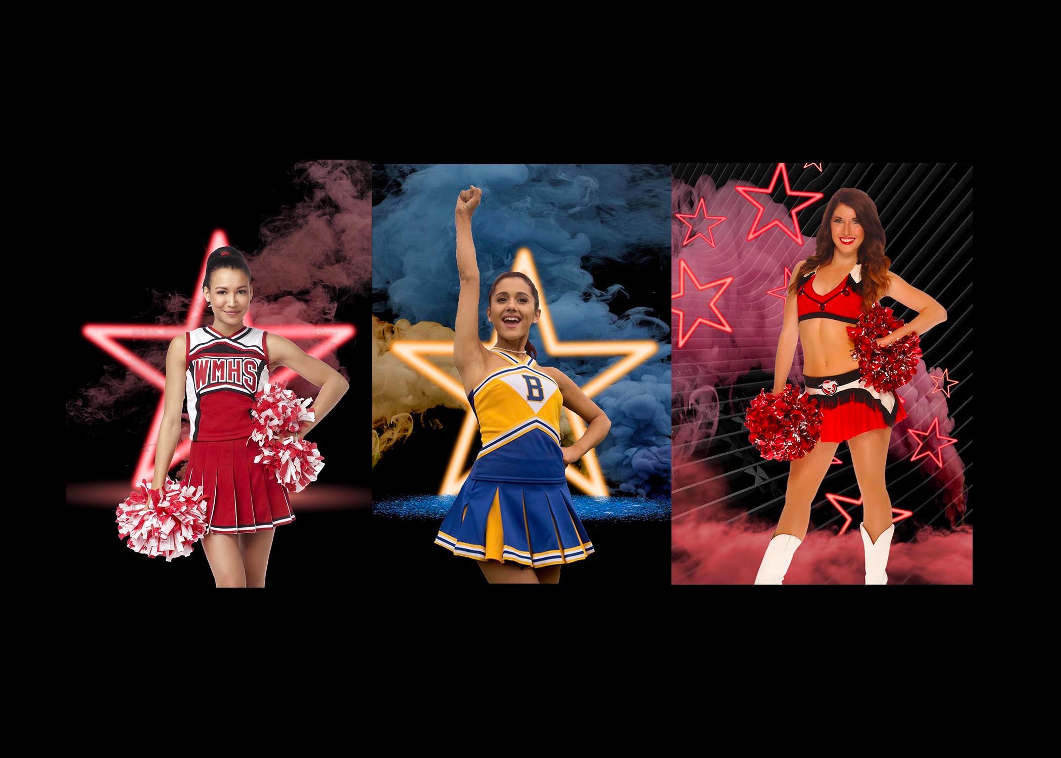 90 Cheer Digital Backdrops, Digital Glow Star Backgrounds, Dance ...