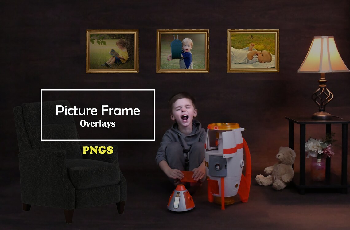 25 Picture Frame Overlays Picture Frame PNG Photoshop | Etsy