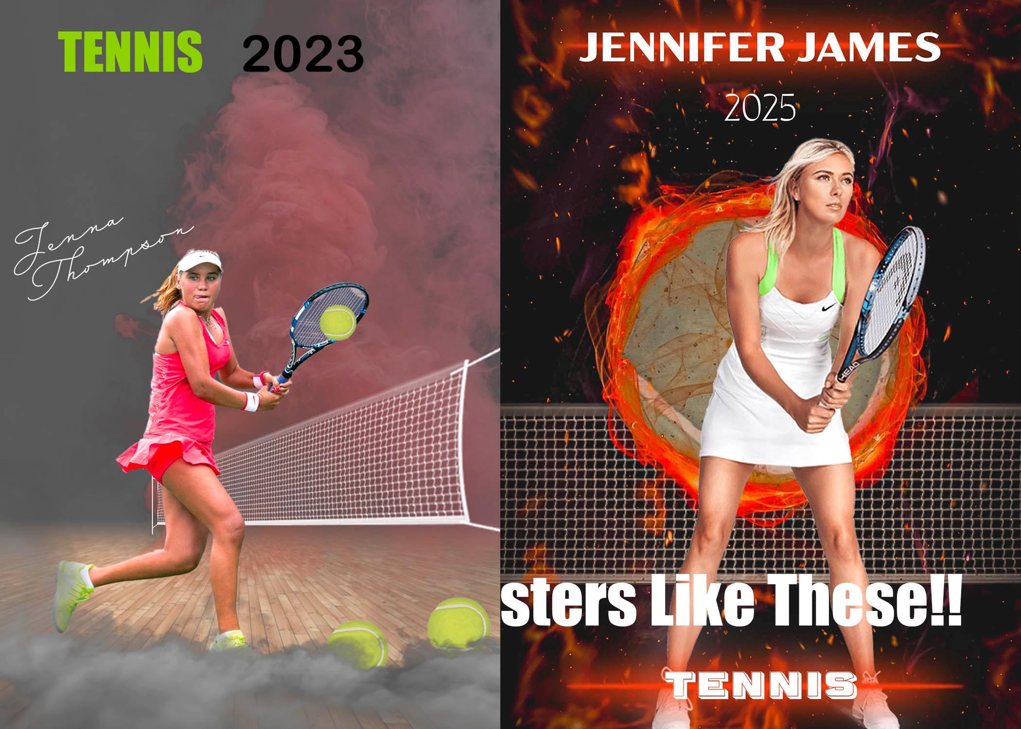 Digital Tennis Backdrops, Tennis Poster Template, Digital Tennis ...