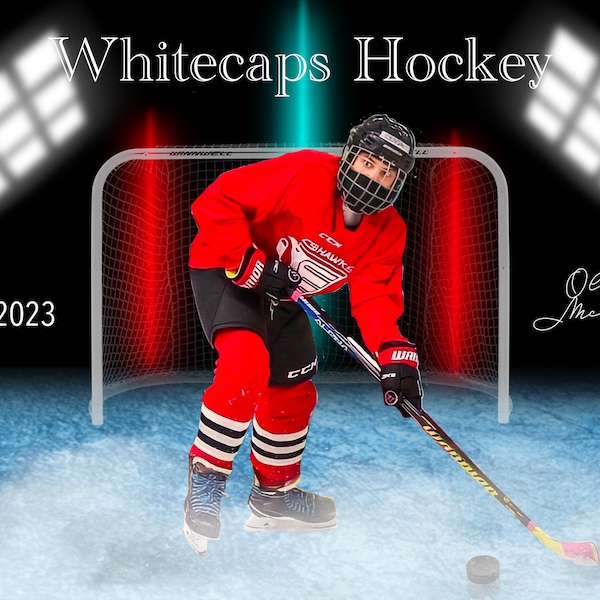Hockey Card Photoshop Template - Etsy