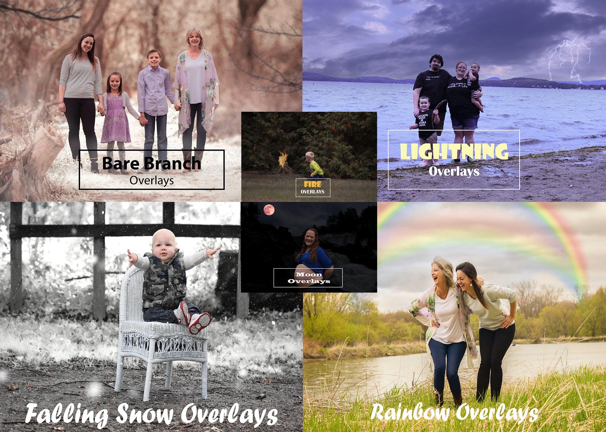 Weather Overlays, Rainbow PNG Overlays, Lightning Overlays, Snow ...
