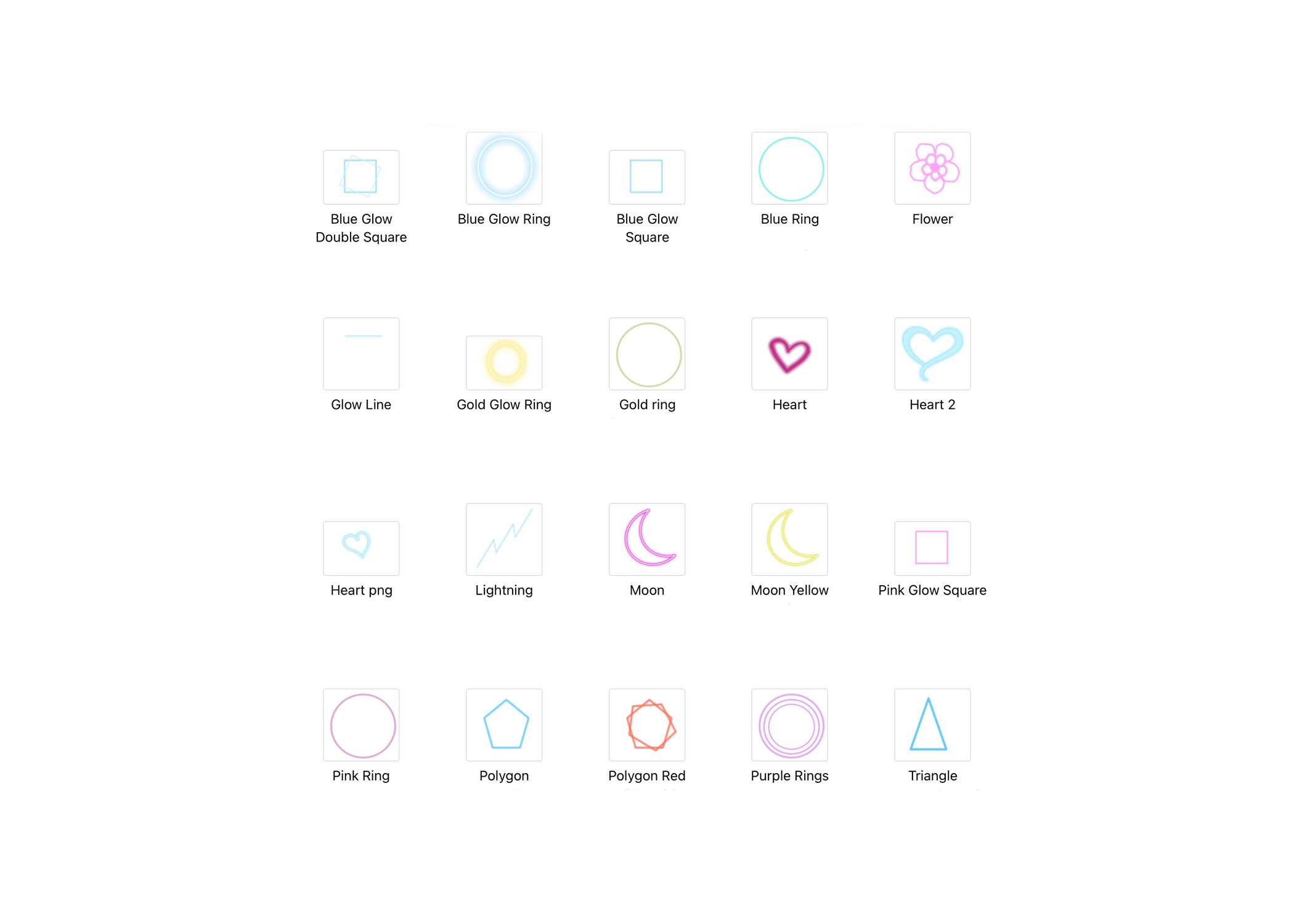 Light Ring Pngs, Glow Rings, Glow Shapes, PNG Overlays for Photoshop ...