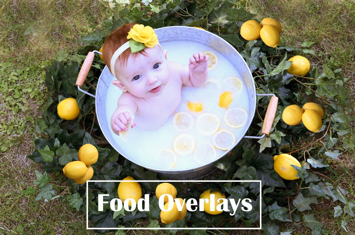 40 Food Overlays Pngs Instant Download Lemon PNG Fruit PNG - Etsy
