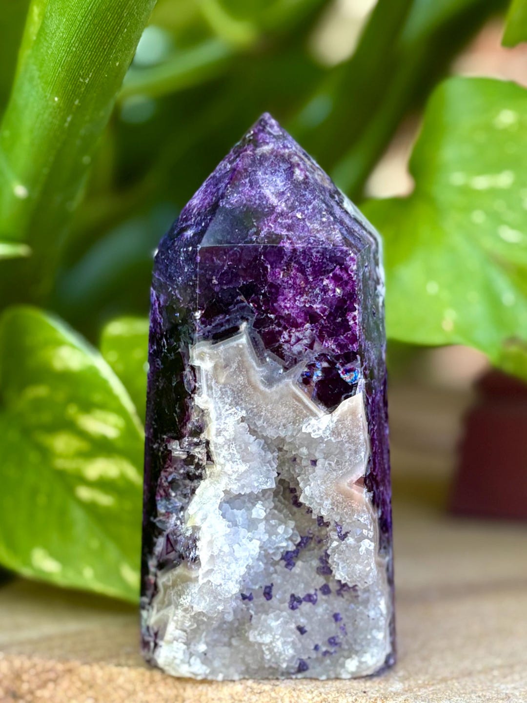 Gorgeous Rare, Unique Natural Tiffany Stone Tower With Sparkling Druzy ...