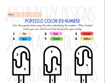 Popsicle Numbers - Etsy
