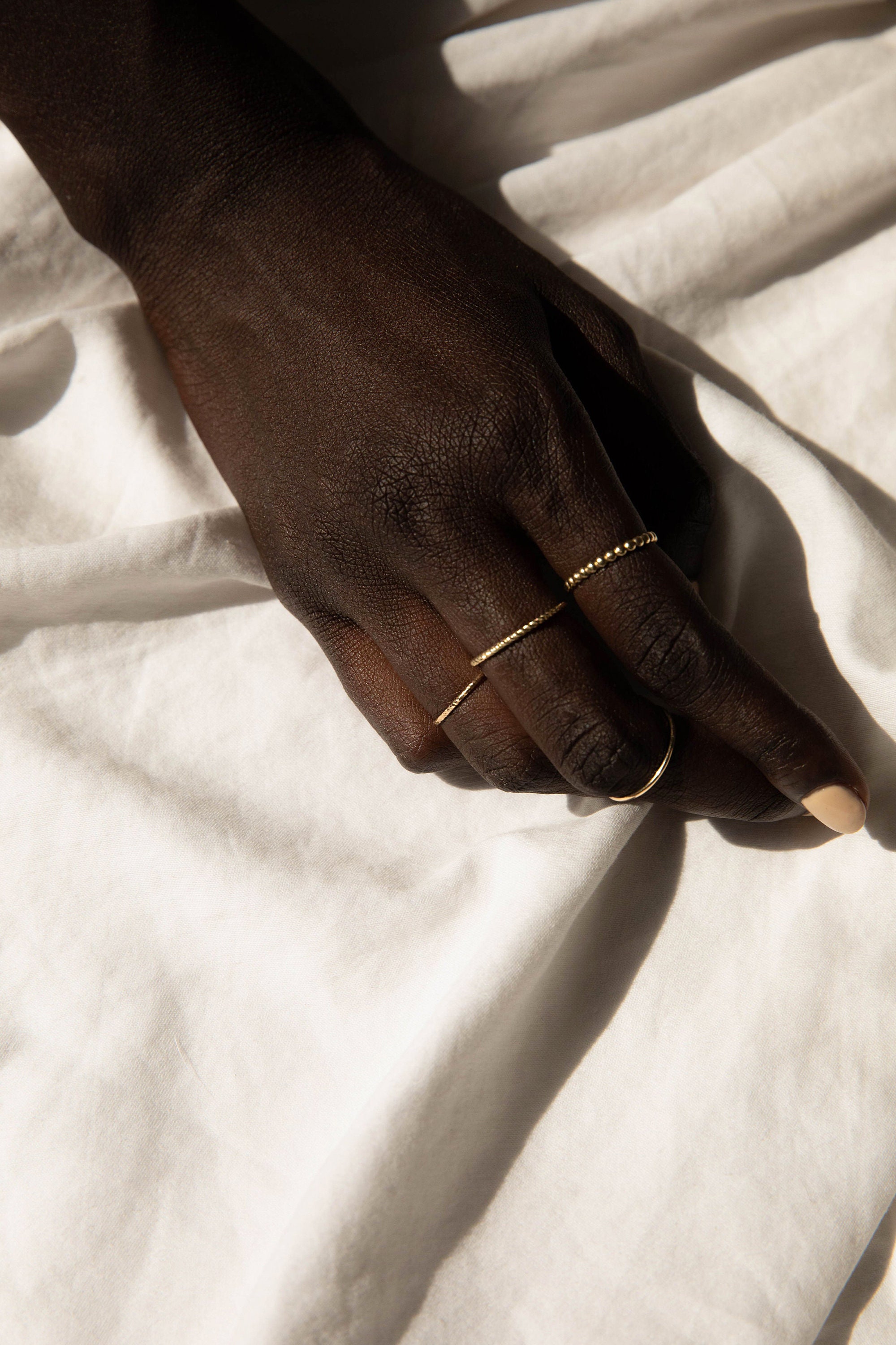 1 MM Round Gold Stackable Ring smooth Band Thin Dainty Round - Etsy