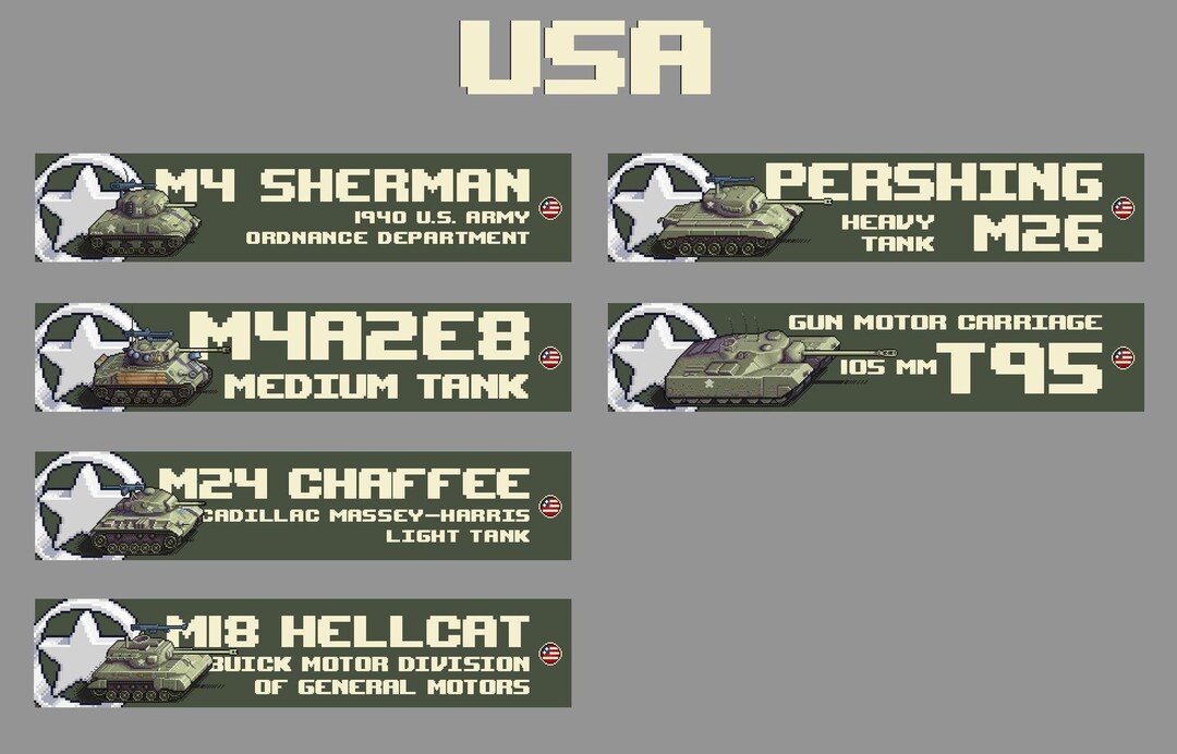 PIXEL PANZERS Tank Bookmarks WWII Designs With Gloss Finish - Etsy