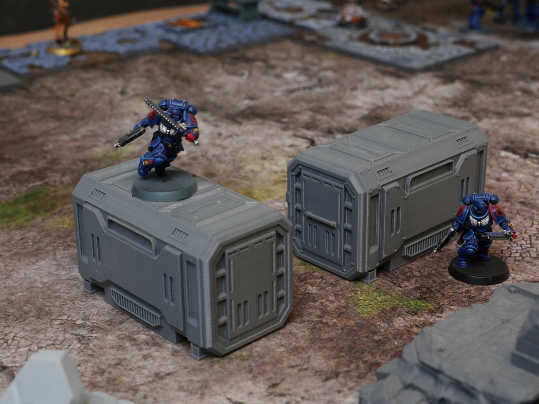 28mm Scale Shipping Containers, Plastic, 3D Printed, for Miniature ...