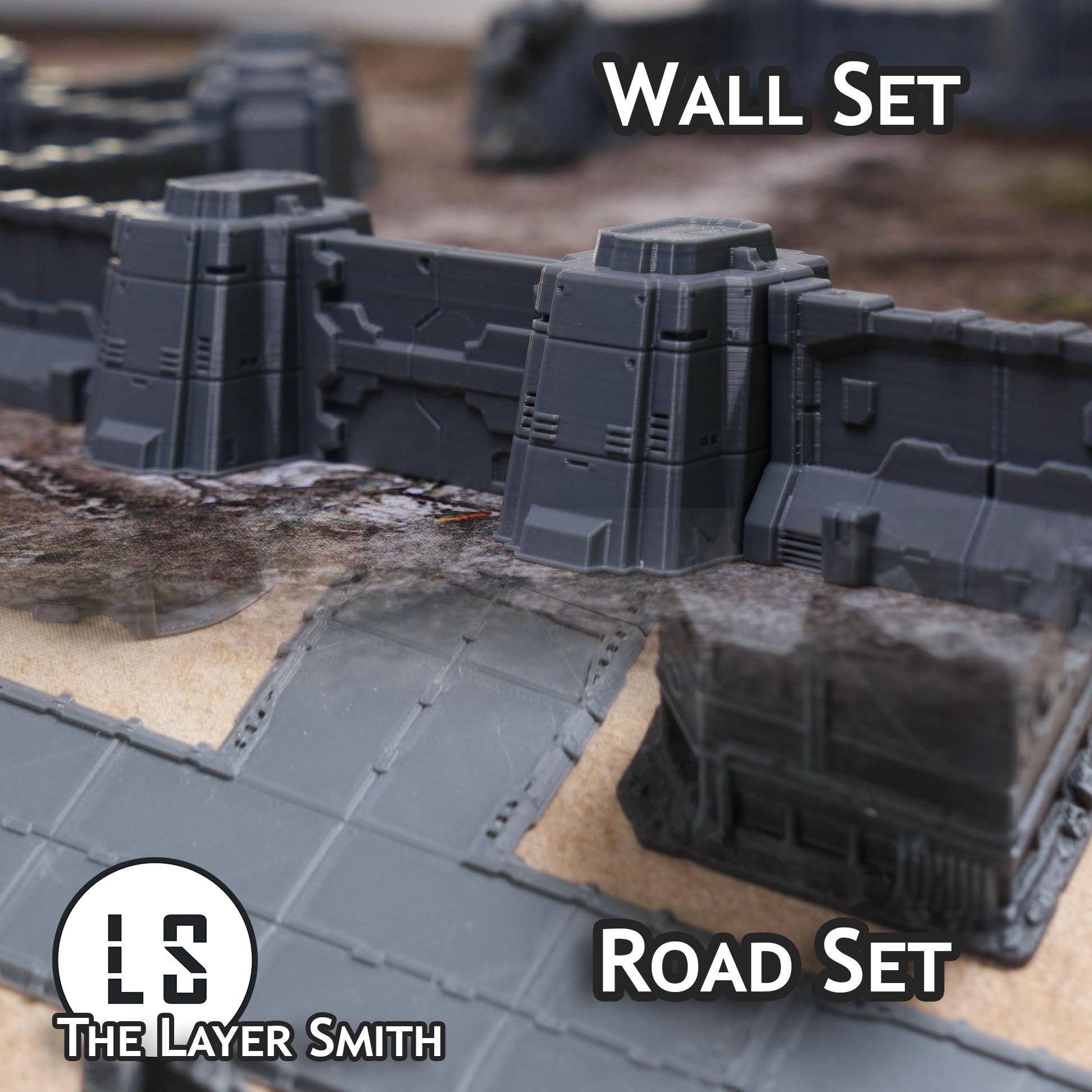 Wall & Road Sets | 6mm / 1:265 Scale, Plastic, for Fans of Large Robot ...