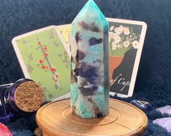 Natural 80 Mm Amazonite Point Tower - Etsy