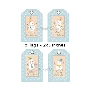 Cute Snowmen, Christmas, Gift Tags, Merry Christmas, Happy, Colorful ...