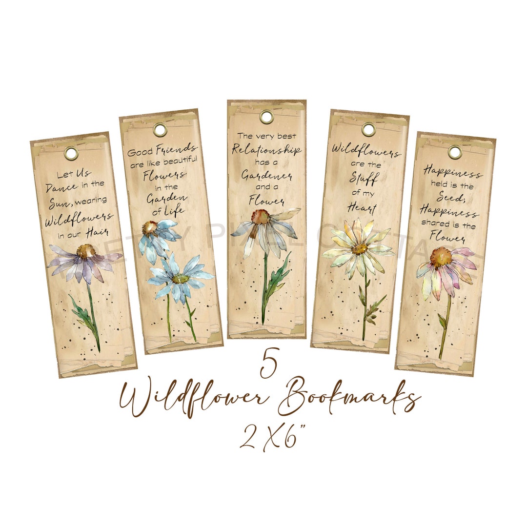Wildflower Bookmarks, Flower Quotes, Flower, Gardener, Tea Party, Book ...
