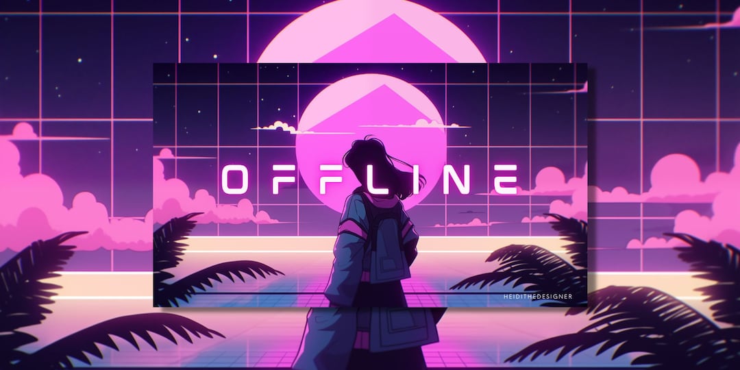 Twitch and Kick Offline Banner Pack (80's Aesthetic) Bakpak - Twitch ...