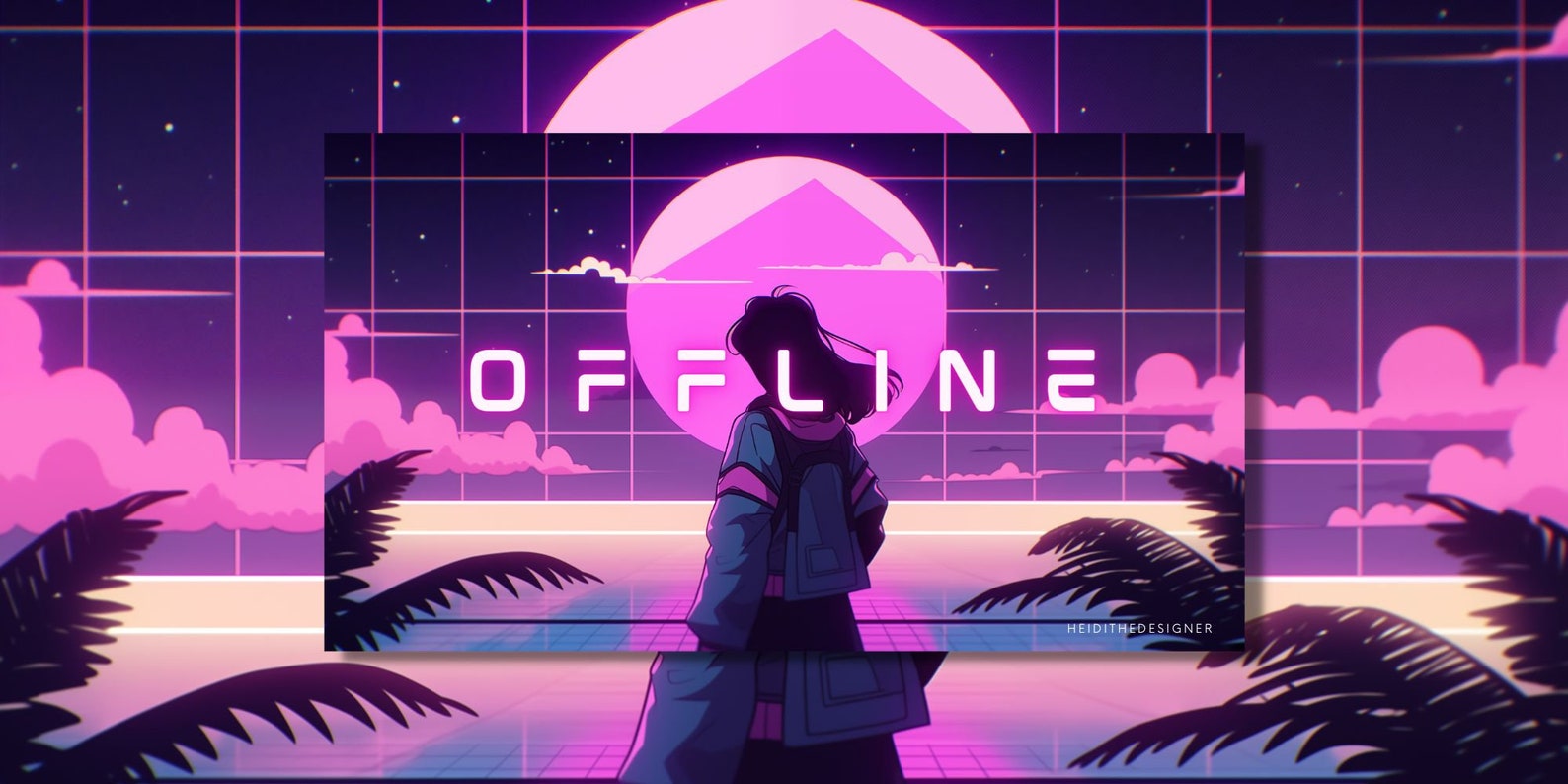 Twitch and Kick Offline Banner Pack (80's Aesthetic) Bakpak - Twitch ...