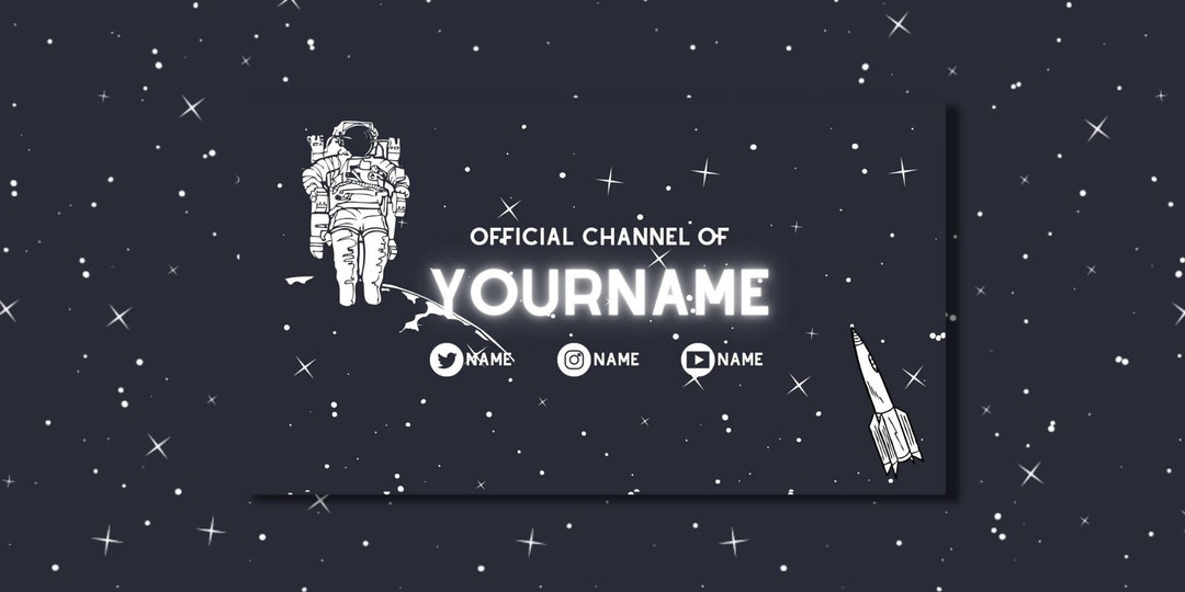 Custom Twitch Banner | Astronaut Twitch Profile Banner, Twitch Offline ...