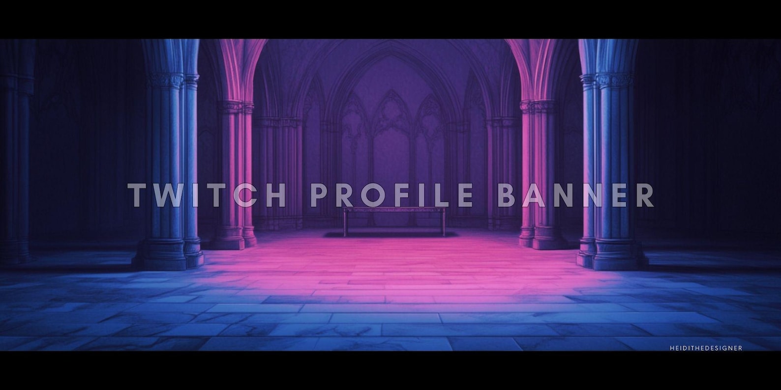 Gothic Hall Twitch Profile Banner (1200x480) - Etsy
