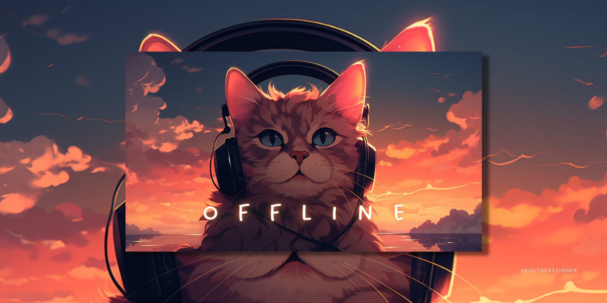 Cozy Cat Twitch & Kick Banner Package – Streaming Graphics (PNG) - Etsy