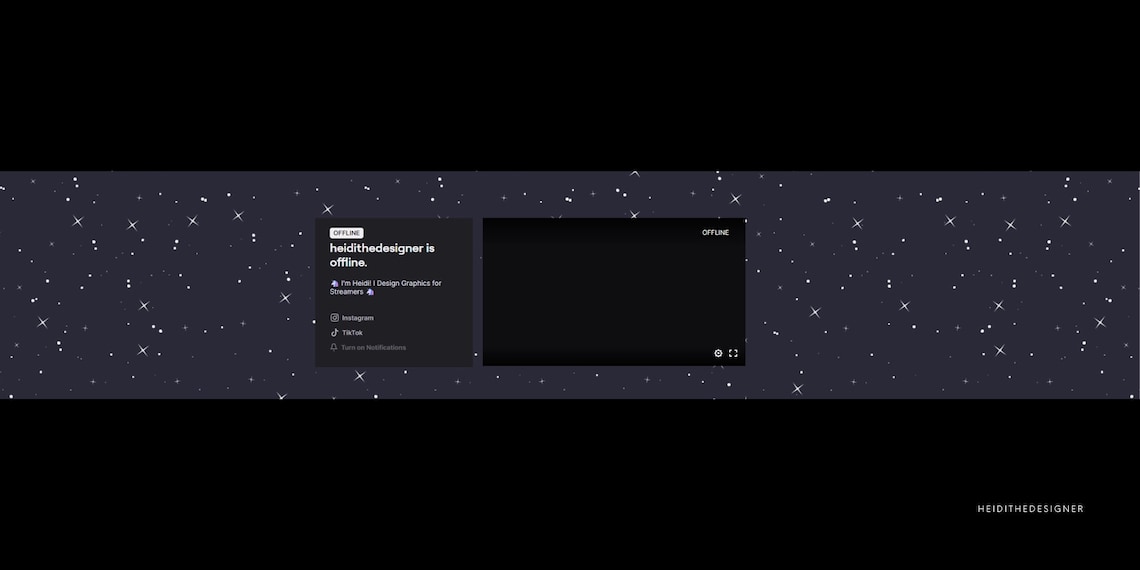 Twitch Profile Banner | Twitch Banner Black Night Sky Twitch Banner ...