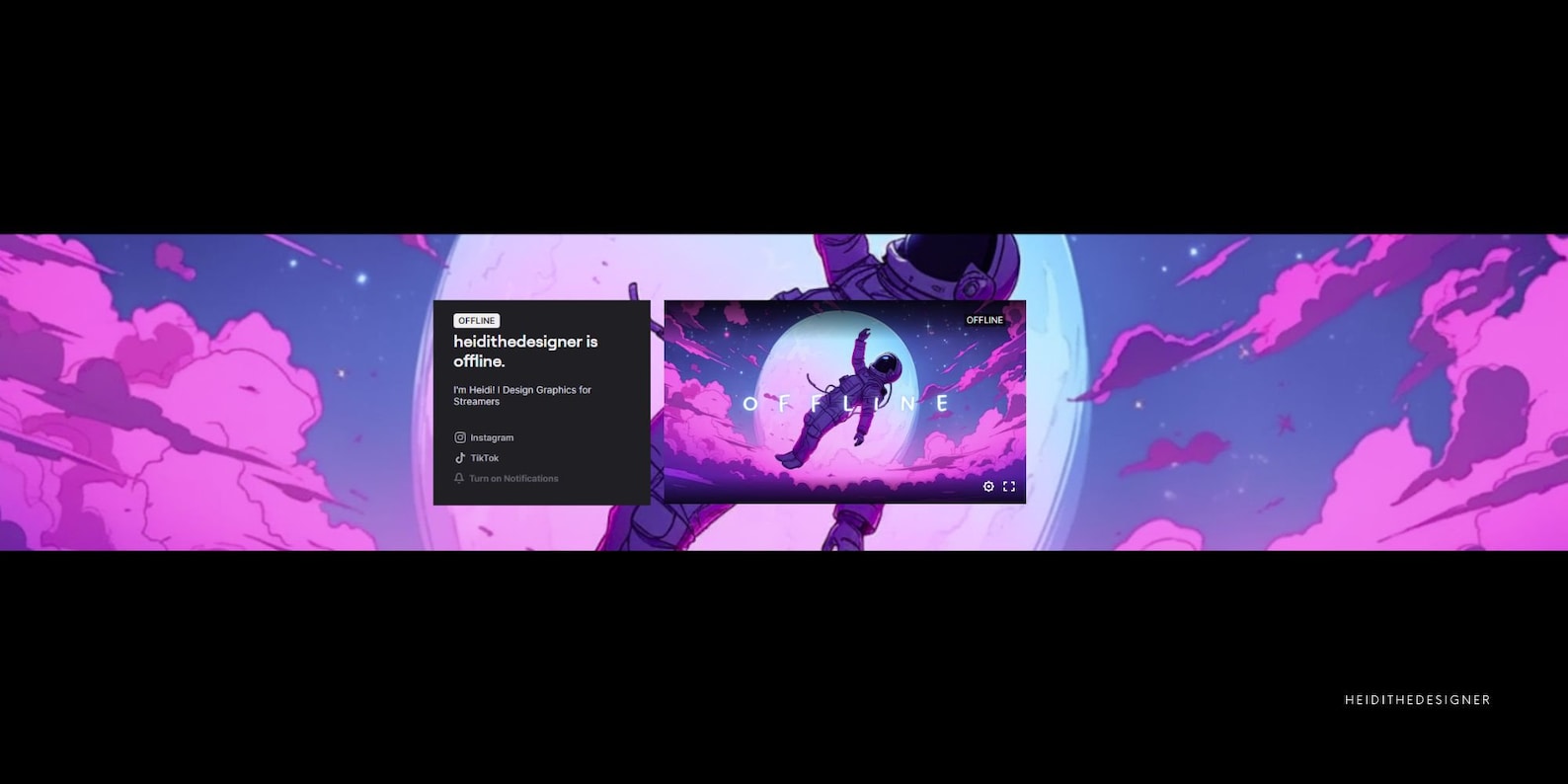 Twitch and Kick Offline Banner Pack (lofi Aesthetic): Floating ...