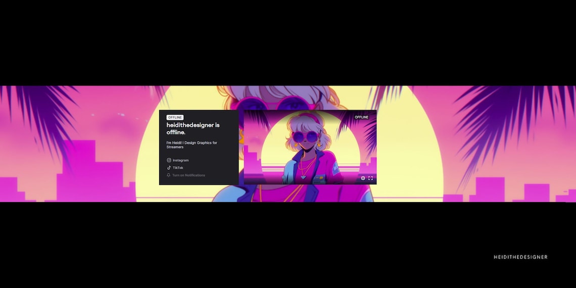 Twitch & Kick 80s Offline Banner Pack - Etsy