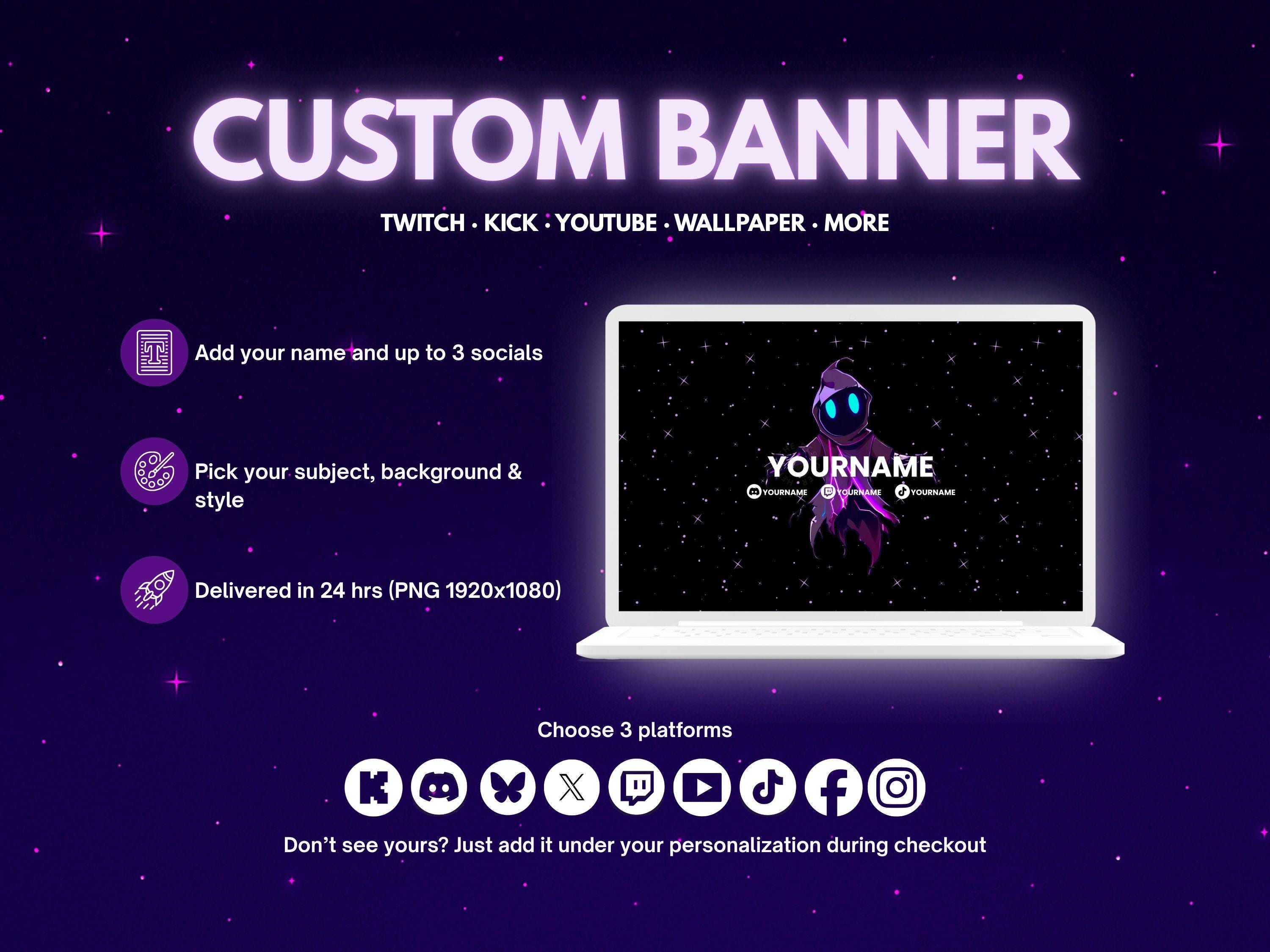 Custom Offline Banner, Custom Desktop Wallpaper, Twitch Offline Banner ...
