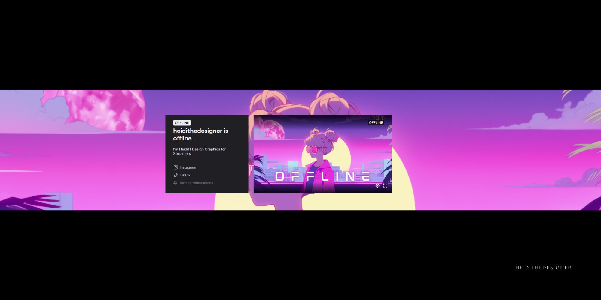 Twitch and Kick Offline Banner Pack (80's Aesthetic) Twin - Twitch ...