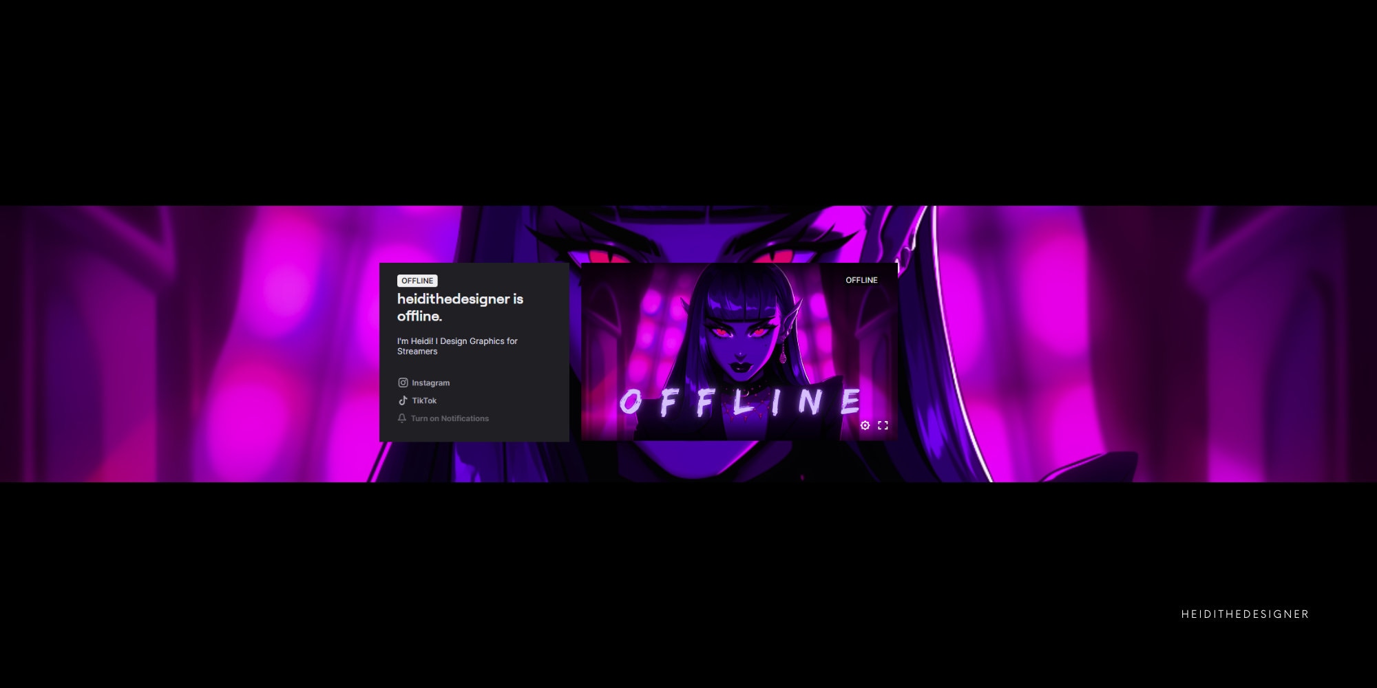 Twitch and Kick Offline Banner Pack (scary Aesthetic) Vampire Twitch ...