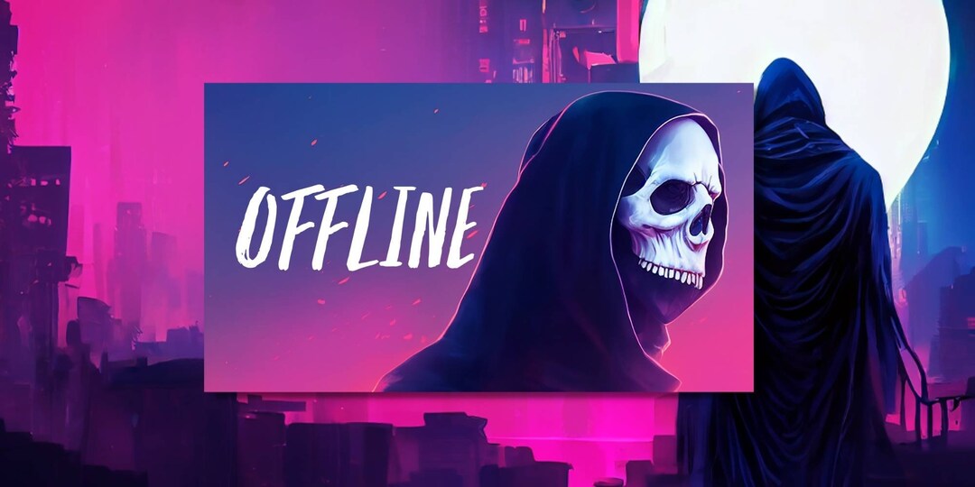 Twitch Grim Reaper Package | Neon Twitch Banner Twitch Panels Twitch ...