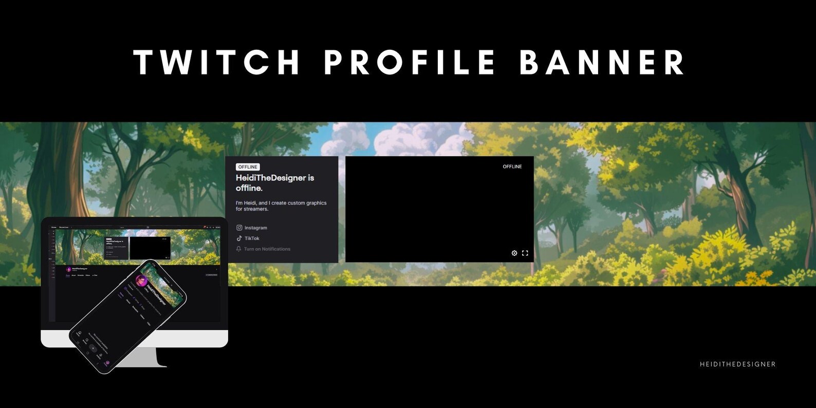 Twitch Profile Banner, Forest Twitch Banner, Nature Twitch Banner ...