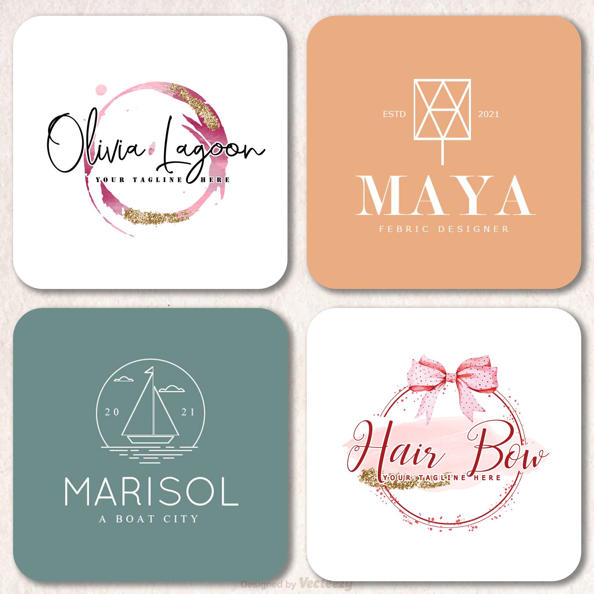 Custom logo designs for your brand instant download | Etsy
