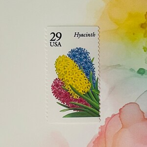 5 Hyacinth 29 Cent Vintage Postage Stamps. Spring Garden Flowers ...