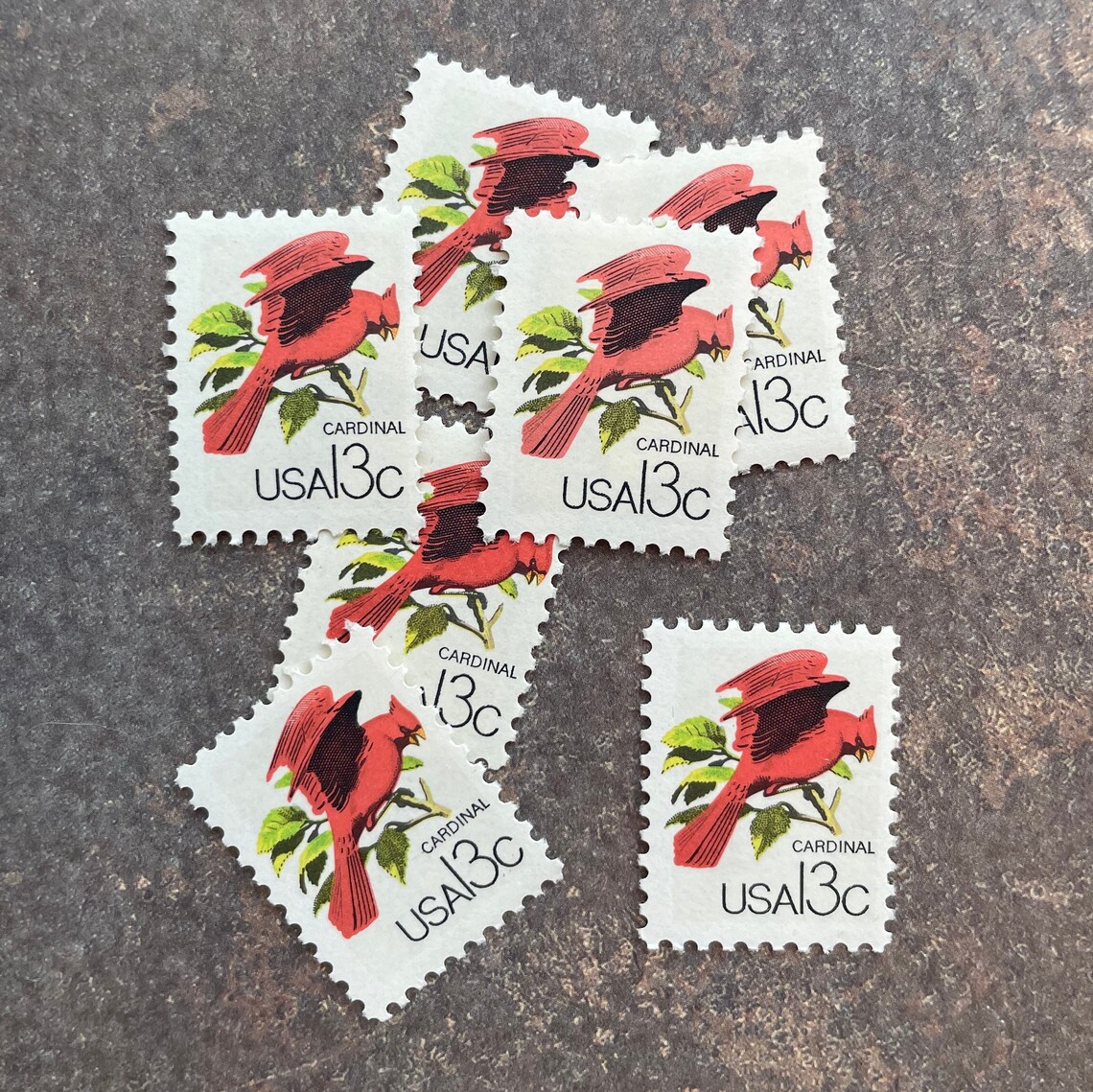 10 Cardinal 13 Cent Vintage Postage Stamps. CAPEX North - Etsy