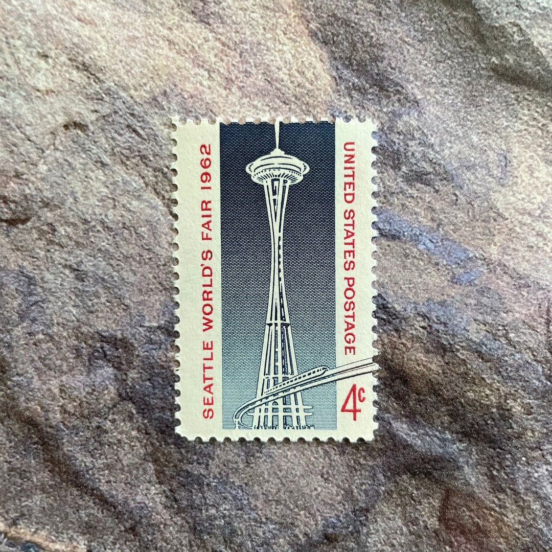 10 Seattle World's Fair 4 Cent Vintage Postage Stamps. Space Needle ...