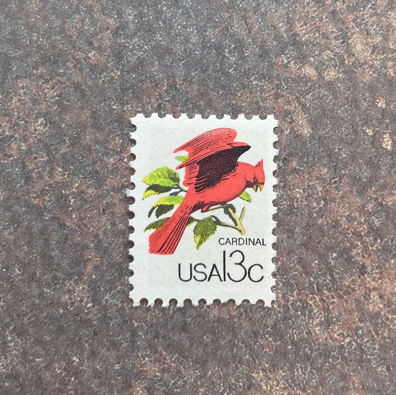10 Cardinal 13 Cent Vintage Postage Stamps. CAPEX North - Etsy